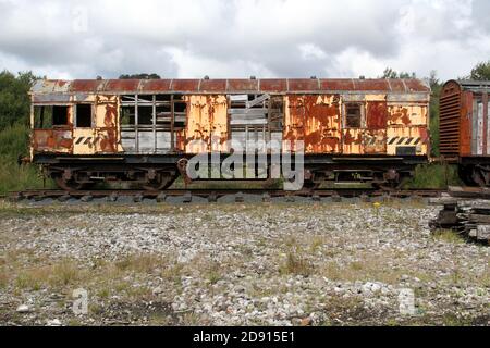 Dunaskin Railway , Ayrshire, Derelict and abandoned railway coaches and ...