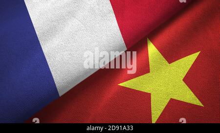 France and Vietnam two flags Stock Photo - Alamy