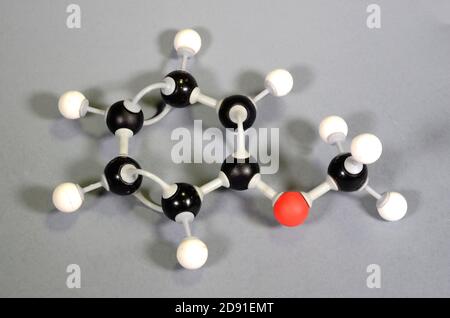 Molecule model of Anisole Stock Photo - Alamy