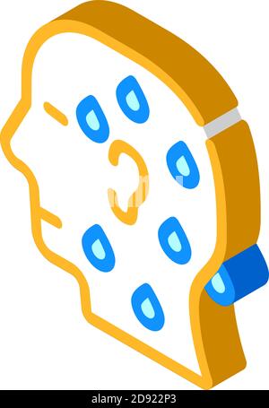 pre-infarction, cold sweat isometric icon vector. pre-infarction, cold ...