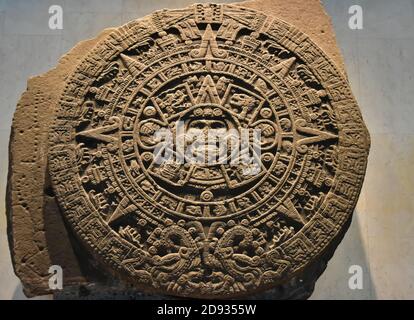 The Aztec Sunstone at The National Museum of Anthropology (Museo ...