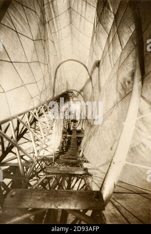 Inside the structure of a Graf Zeppelin airship Stock Photo - Alamy