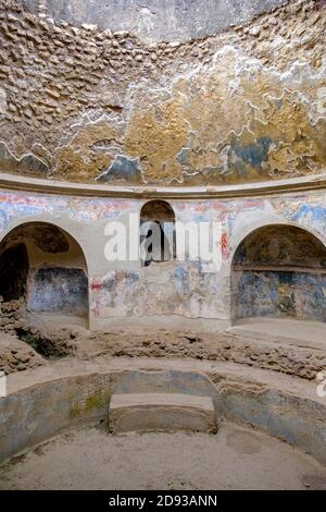 The Frescoes and Roman ruins of Pompeii. Italy Stock Photo - Alamy