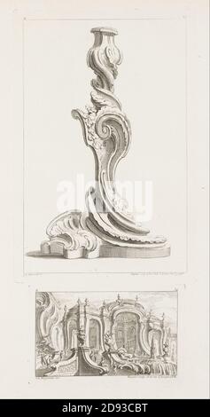 This 5th plate by Juste-Aurèle Meissonnier showcases a chandelier ...