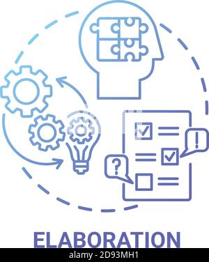 Design thinking process blue gradient onboarding mobile app screen Stock Vector Image & Art - Alamy