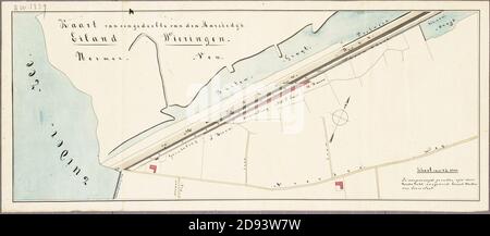 Kaart van het eiland Wieringen Stock Photo - Alamy