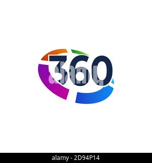 360 logo design vector inspiration Stock Vector Image & Art - Alamy