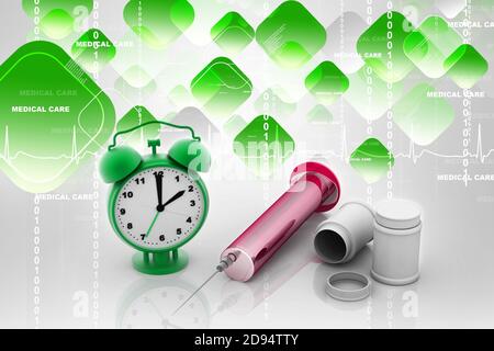 Medical Concept With Clock Stock Photo - Alamy