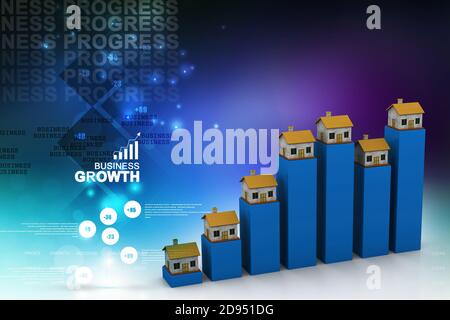 Graph of home sale Stock Photo - Alamy