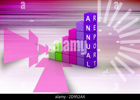 Colourful Annual report graph Stock Photo - Alamy