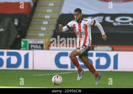Max Lowe #13 of Sheffield United applauds the away fans after full time ...