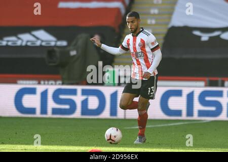 Max Lowe #13 of Sheffield United applauds the away fans after full time ...