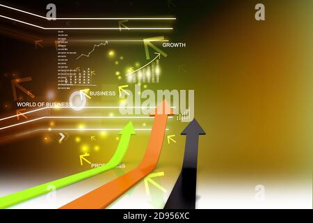 Arrows race to success pointing Stock Photo - Alamy