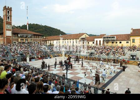 MAROSTICA,ITALY - september 11 : the game of human chess, 11 September ...