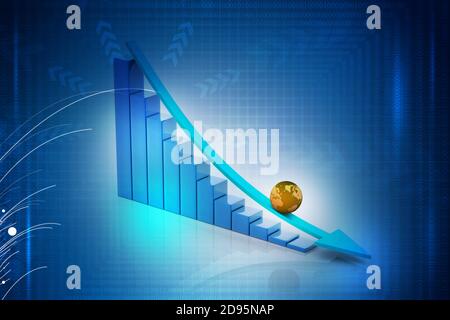 Graph showing decrease in profits Stock Photo - Alamy