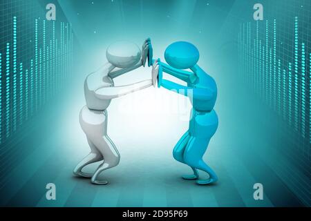 Strong defence. two person having on the fight Stock Photo - Alamy