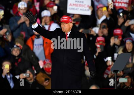 Grand Rapids, Michigan, USA. 3rd Nov, 2020. President DONALD TRUMP ...