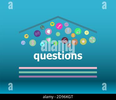 Education concept: Questions? on digital background Stock Photo - Alamy