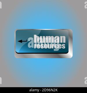 human resources button on computer keyboard key Stock Photo - Alamy
