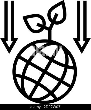 environment deterioration line icon vector illustration sign Stock ...