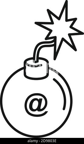 Laptop fraud bomb icon, outline style Stock Vector Image & Art - Alamy