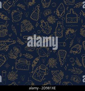 Snake moon seamless vector pattern. Boho background Stock Vector Image ...