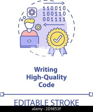 Writing high quality code concept icon Stock Vector Image & Art - Alamy