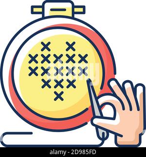 Stitching icon vector, filled flat sign, solid pictogram isolated on ...