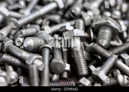 A bunch of hex head bolts, different sizes and diameters Stock Photo ...
