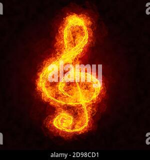 Treble clef, illustration Stock Photo - Alamy