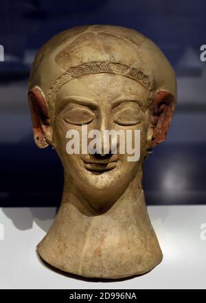 Phoenician sculpture at the National Museum in tripoli Libya Stock ...