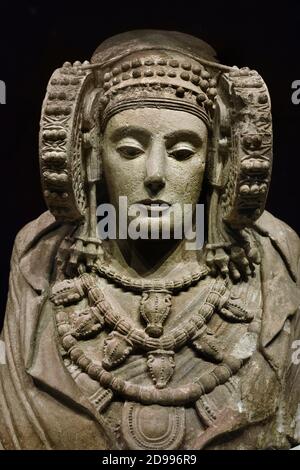 Lady of Elche. 5th-4th century BC. Iberian culture. Limestone female ...