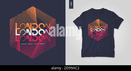 London typography, t-shirt print design, tee graphics Stock Vector ...