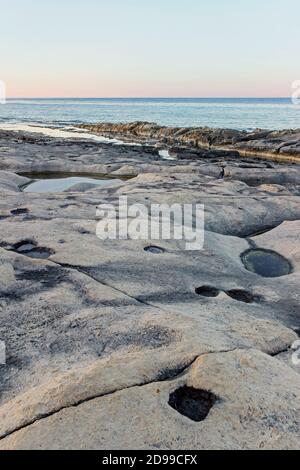 The rocky coast of Malta in Sliema Stock Photo - Alamy