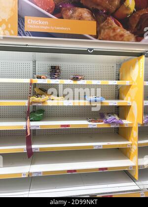 Tuesday 3rd November 2020 - Sainsburys store in Aylesford Kent Covid 19 ...