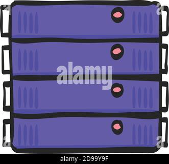 Server icon in color drawing. Mirror, multiple Stock Vector Image & Art ...