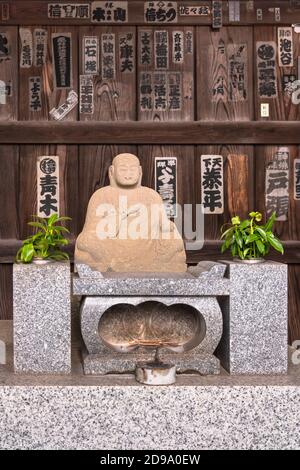 Statue of Japanese Buddhist monk Kukai, known posthumously as Kōbō ...