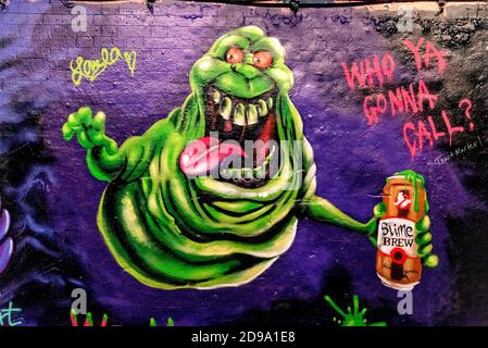 Graffiti of Ghostbusters Slime seen at the Halloween Paint Jam at the ...