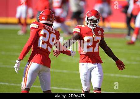 Kansas City Chiefs cornerback Rashad Fenton (27) celebrates after ...