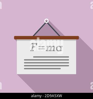 Newton force banner icon. Flat illustration of newton force banner ...