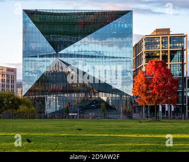 The Cube is a modern glass-clad, energy-efficient office building on ...