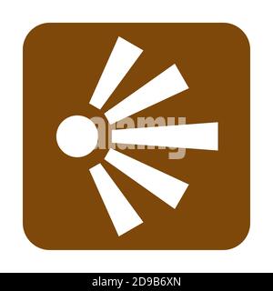 Scenic viewpoint sign icon Stock Photo - Alamy