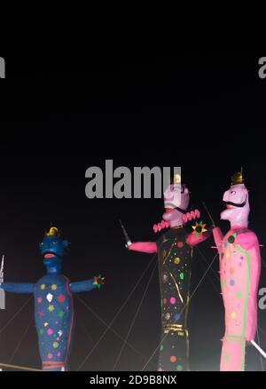 Ravana statue, Ravana is depicted and described as having ten heads ...