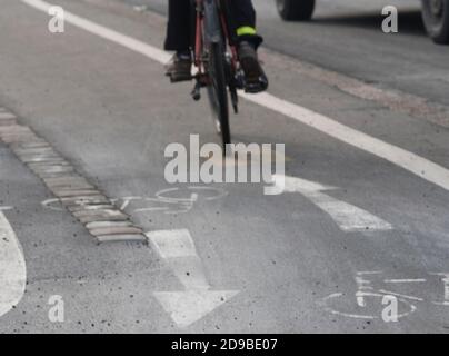 cycle path for driving with bicycle, environmentally friendly mobility ...