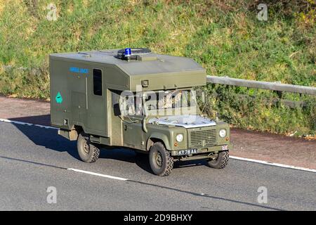 land rover battlefield ambulance at british army medical regiment Stock ...