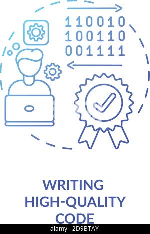 Writing high quality code concept icon Stock Vector Image & Art - Alamy