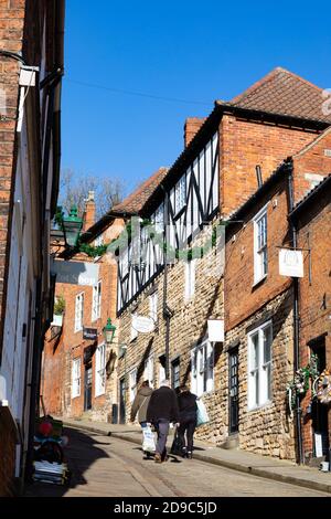 Trudging up Steep Hill, Lincoln, Lincolnshire, England, United Kingdom ...