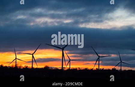 Beck Burn wind farm near Gretna, UK. 4th Nov, 2020. UK Scotland Autumn ...
