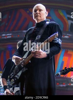 Billy Corgan of the Smashing Pumpkins performs at the Metro on Tuesday ...
