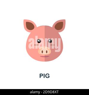 Pig icon from home animals collection. Simple line element Pig symbol ...